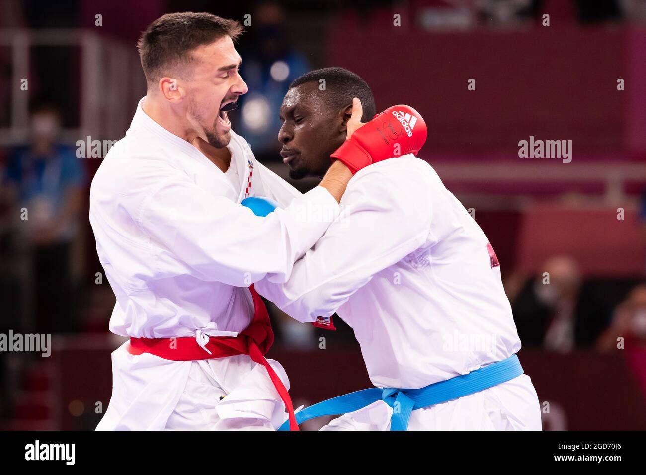 August 07, 2021: Tareg Hamedi of the Kingdom of Saudi Arabia fights ...