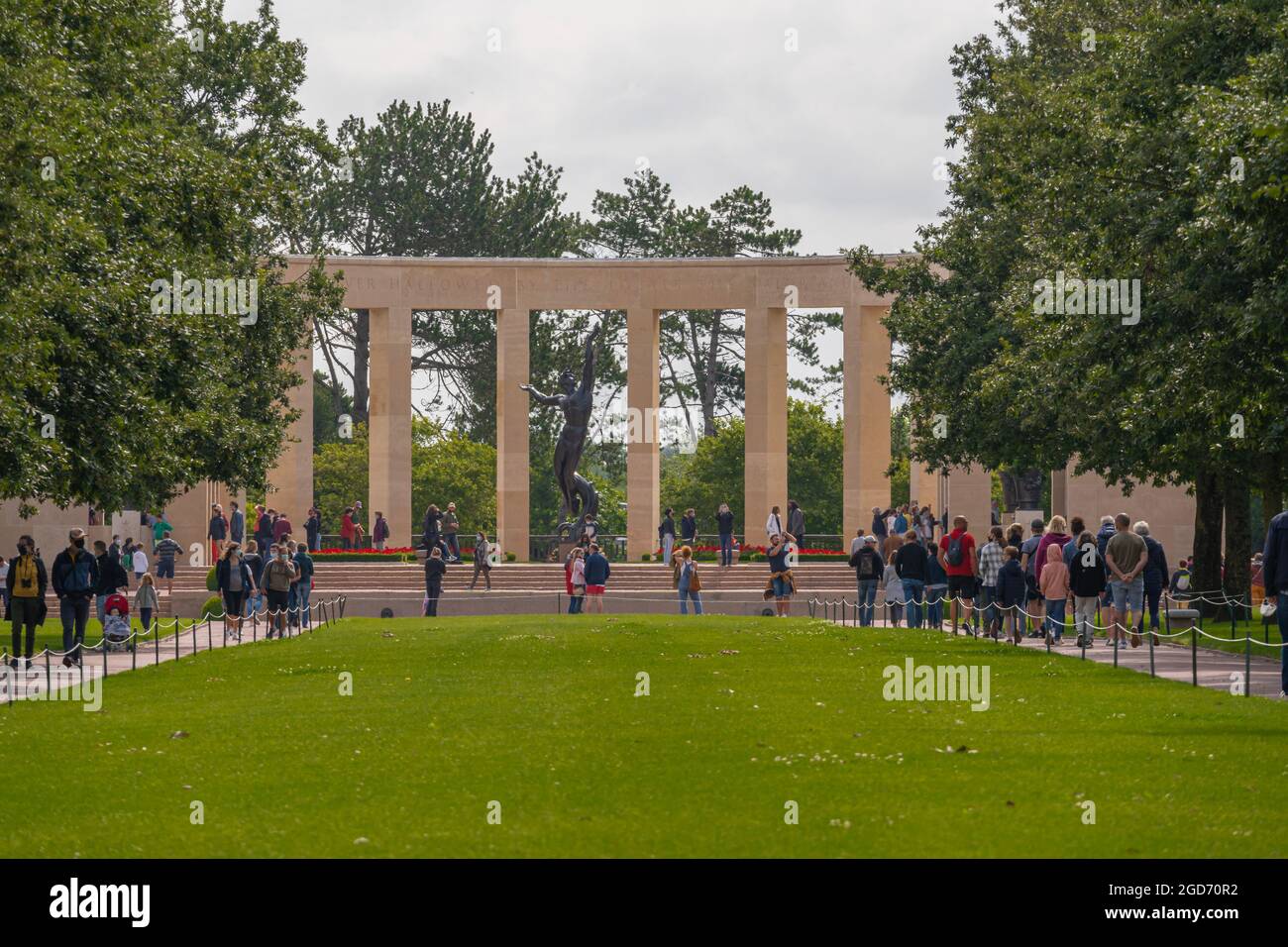 Colleville-Sur-Mer, France - 08 03 2021: Normandy American Cemetery and ...