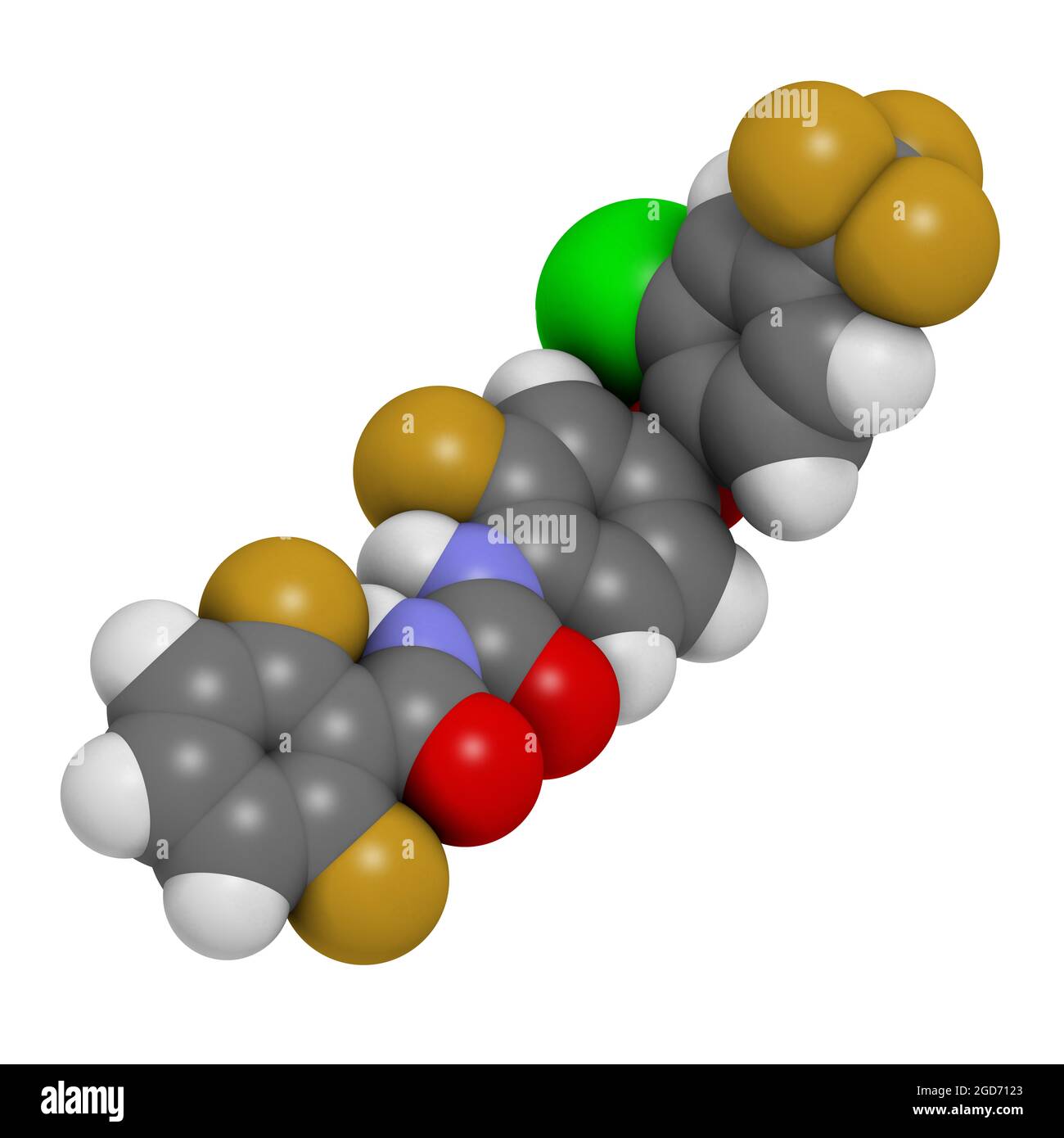 Flufenoxuron insecticide molecule. 3D rendering Stock Photo - Alamy