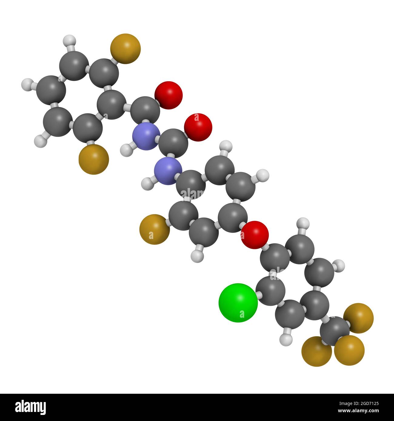 Flufenoxuron insecticide molecule. 3D rendering Stock Photo - Alamy