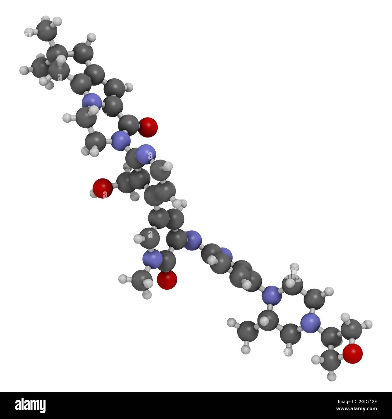 Fenebrutinib drug molecule. 3D rendering Stock Photo - Alamy