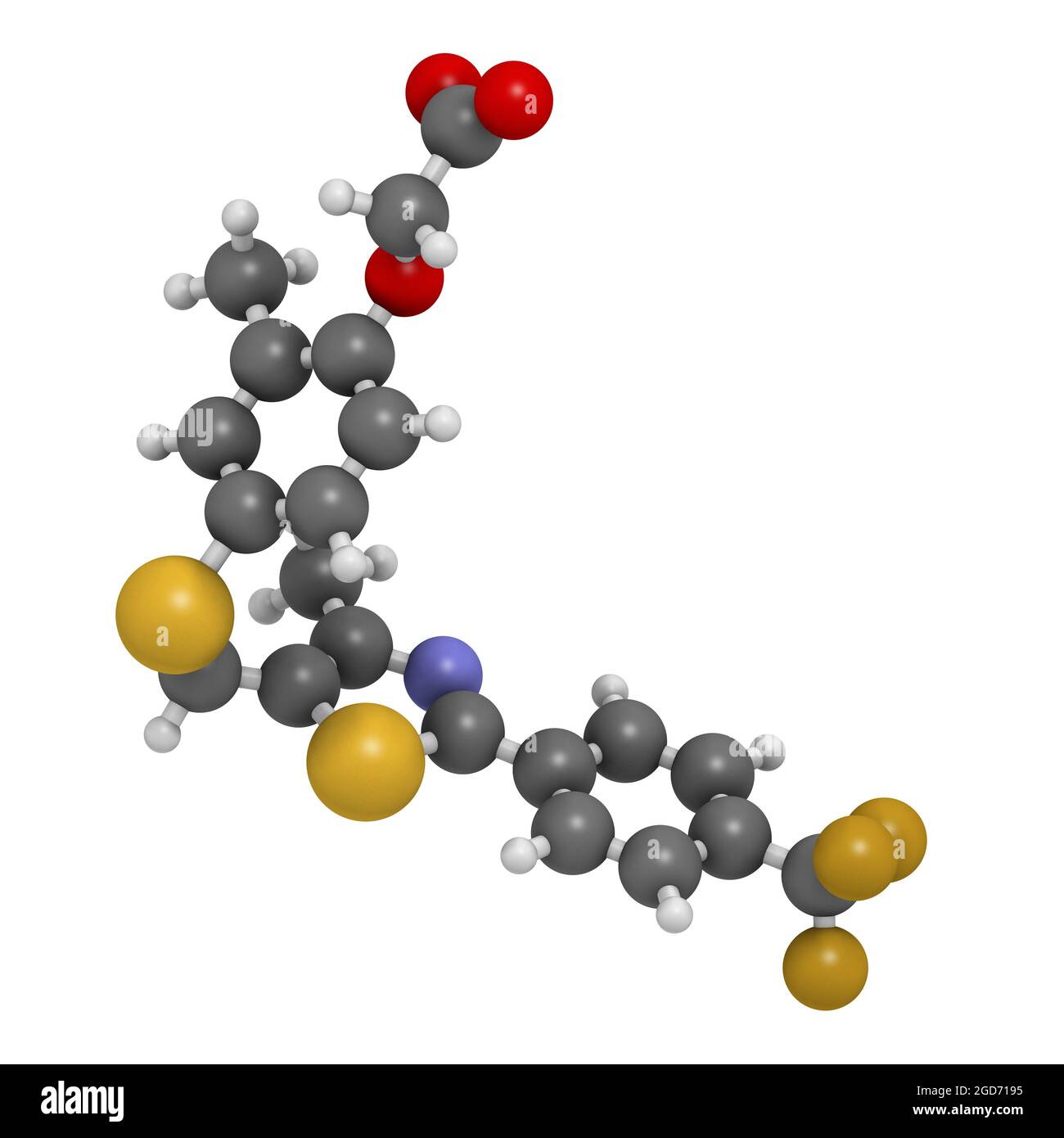 GW501516 (endurobol) performance enhancing drug molecule (illegal). 3D ...