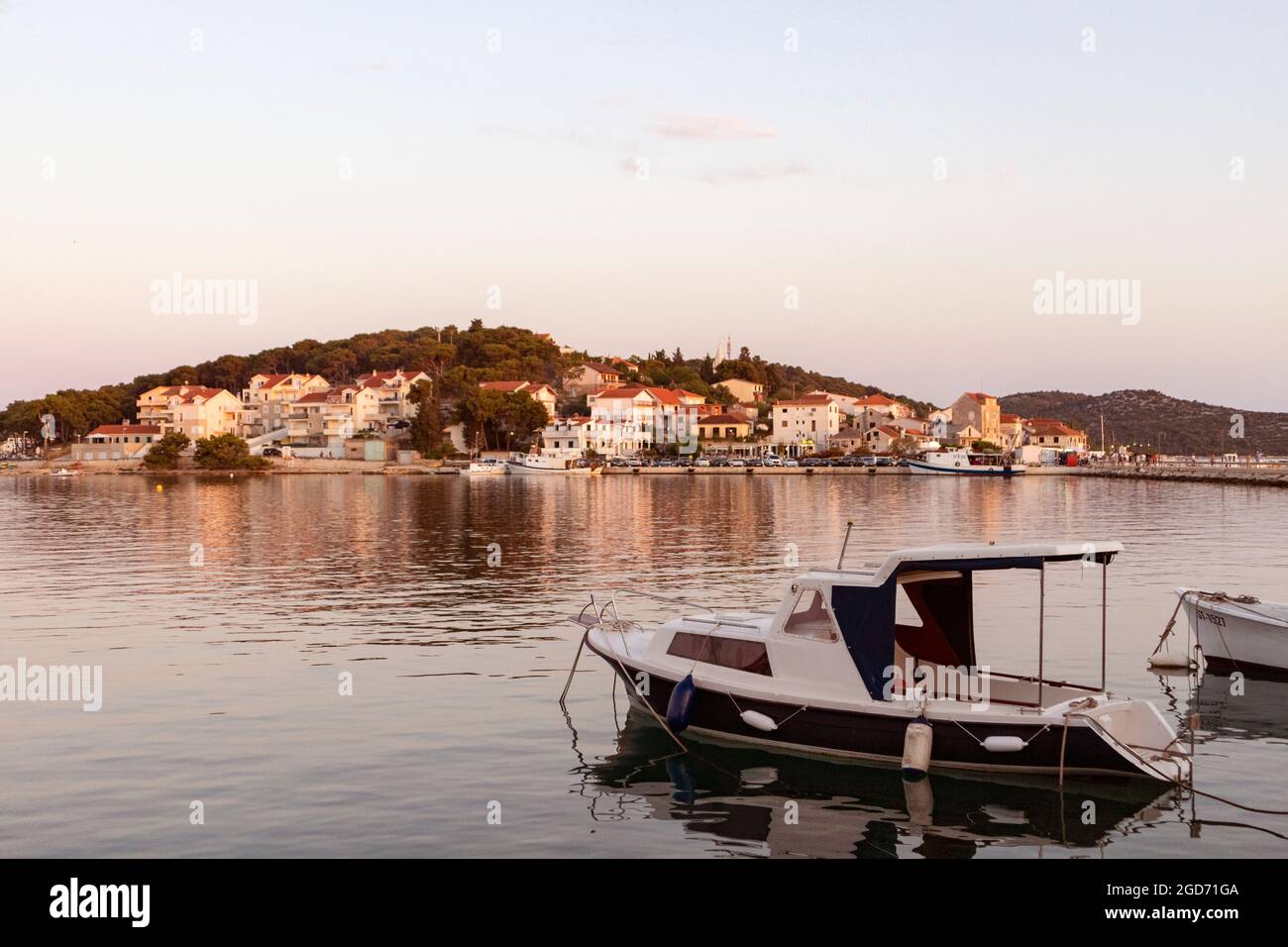 Rogoznica, Croatia-July 8th, 2021: Beautiful, golden sunset over ...
