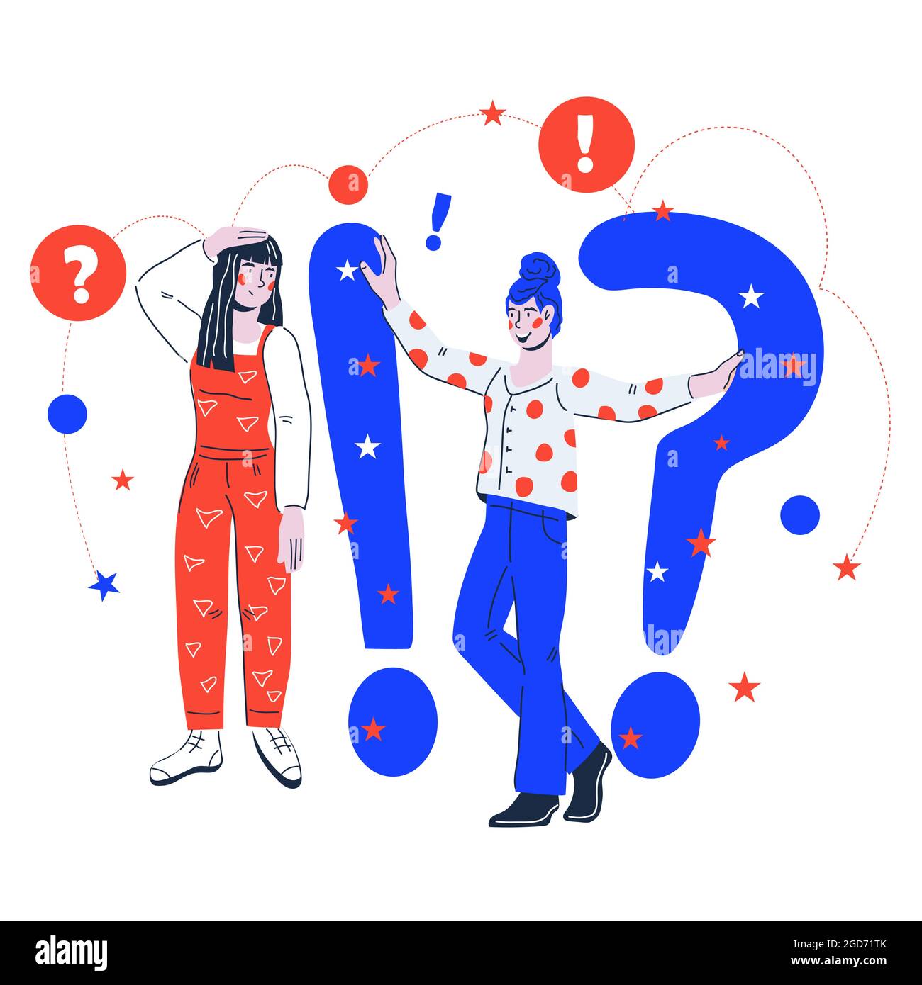 Man looking confused woman Stock Vector Images - Alamy