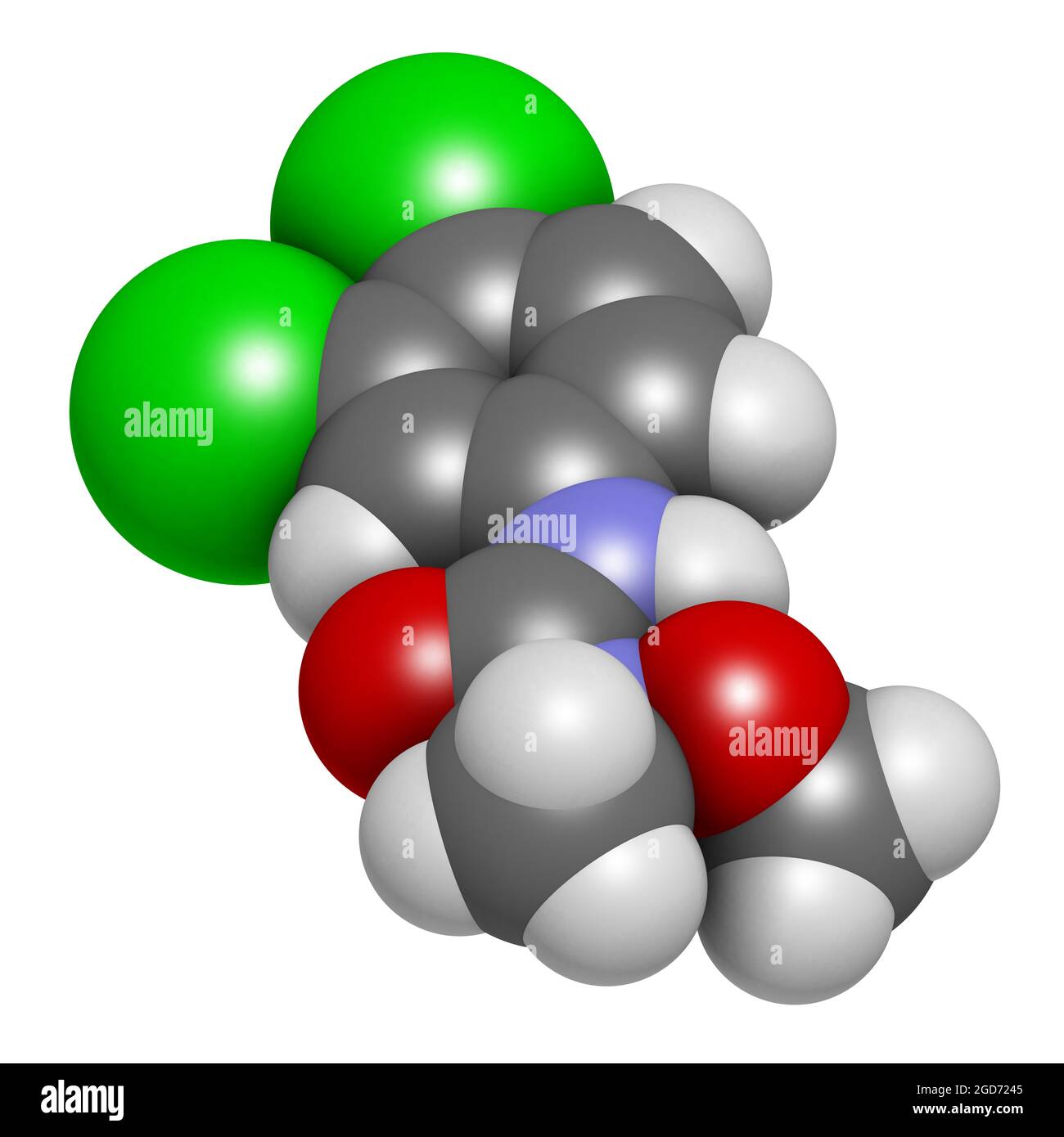Linuron herbicide molecule. 3D rendering Stock Photo - Alamy