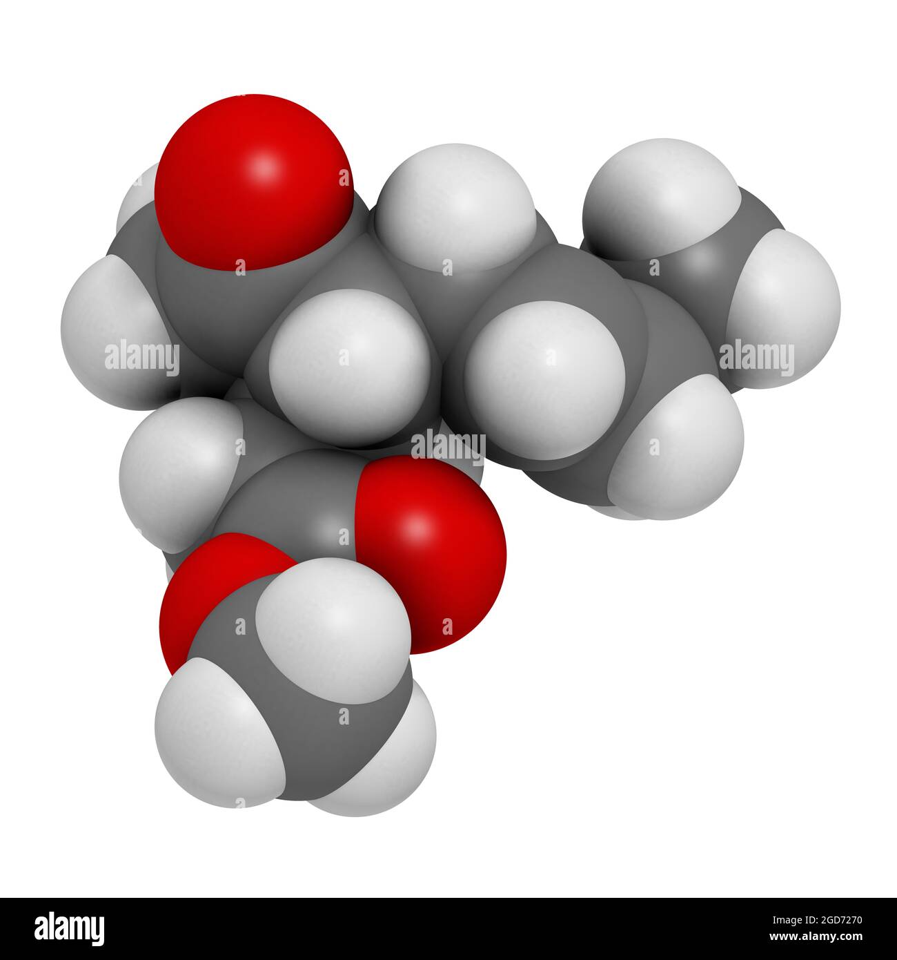 Methyl jasmonate plant stress signal molecule. 3D rendering Stock Photo ...
