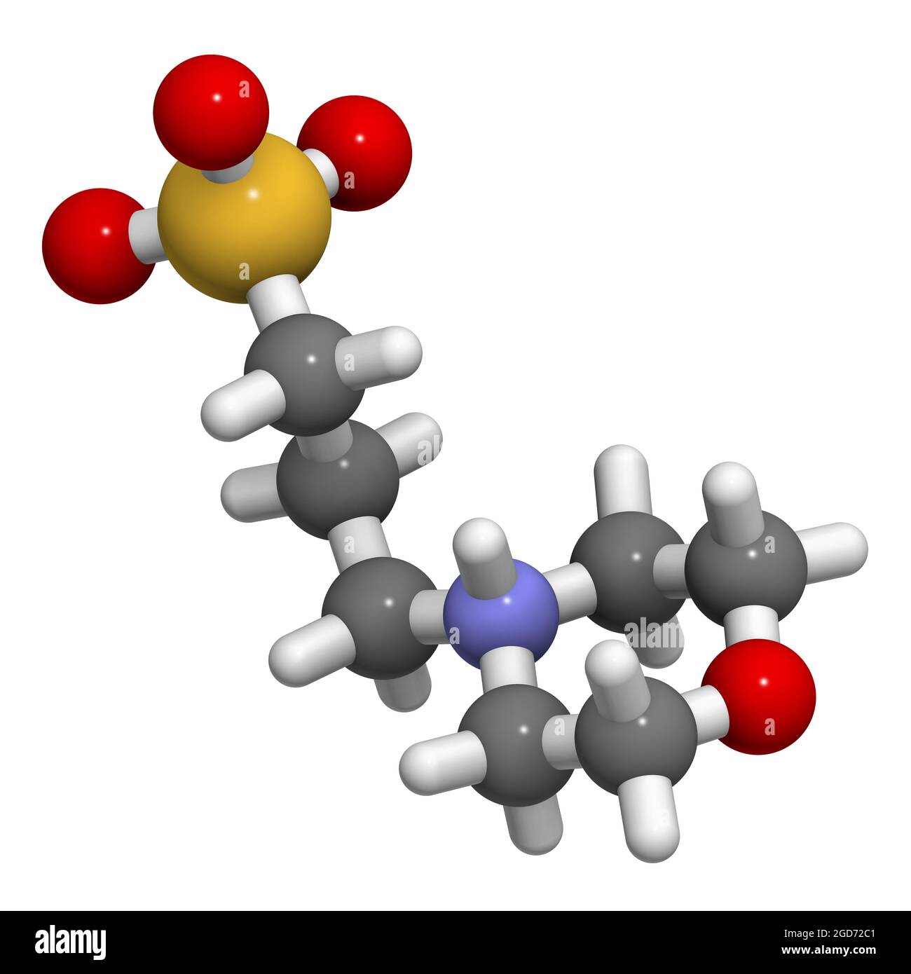 MOPS buffering agent molecule. 3D rendering Stock Photo - Alamy