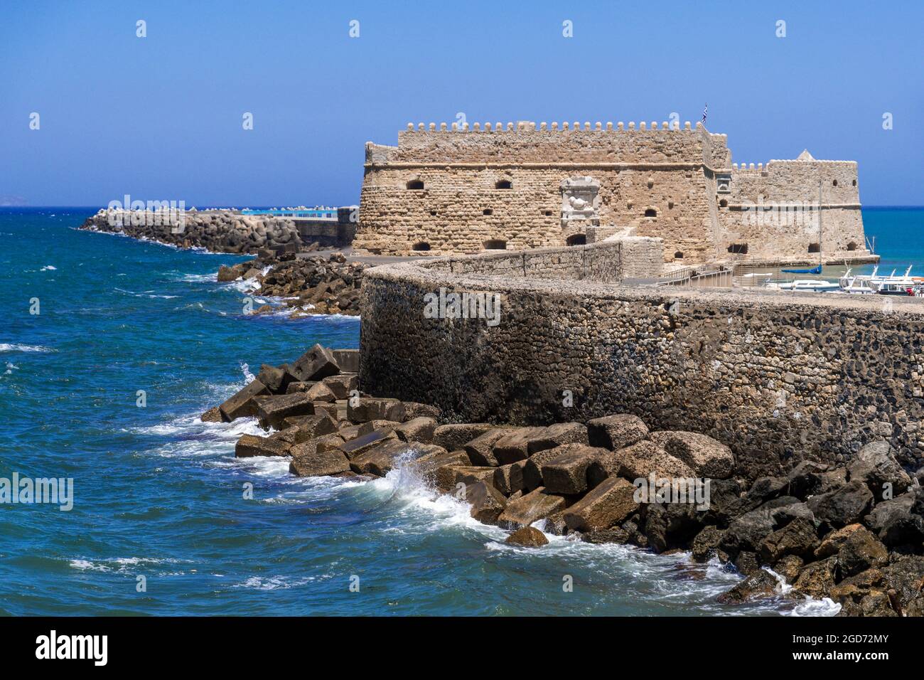 Koules fortress in Heraklion on the island of Crete in Greece Stock ...
