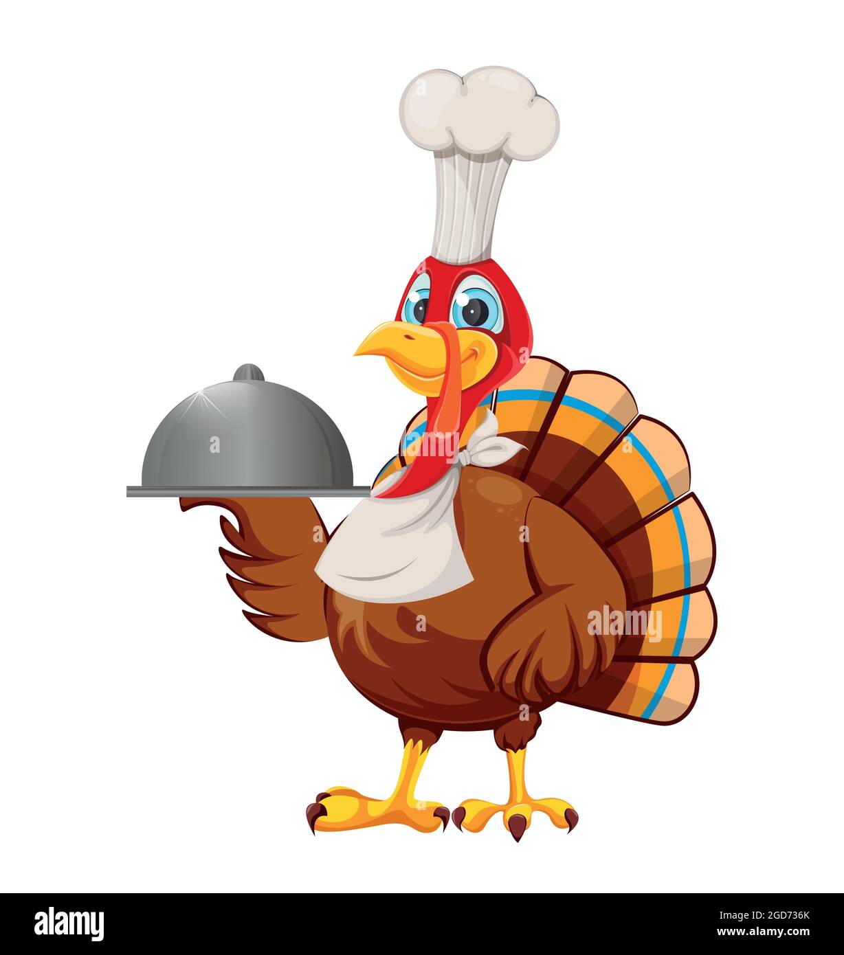 Happy Thanksgiving day. Funny cartoon character turkey bird. Turkey ...