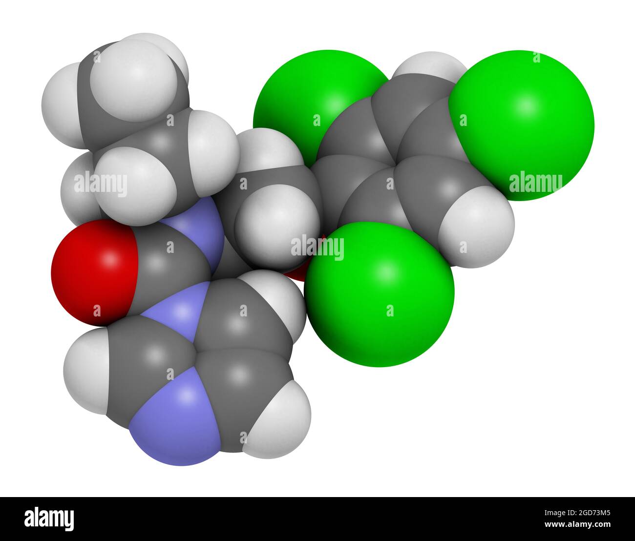 Prochloraz fungicide molecule. 3D rendering Stock Photo - Alamy