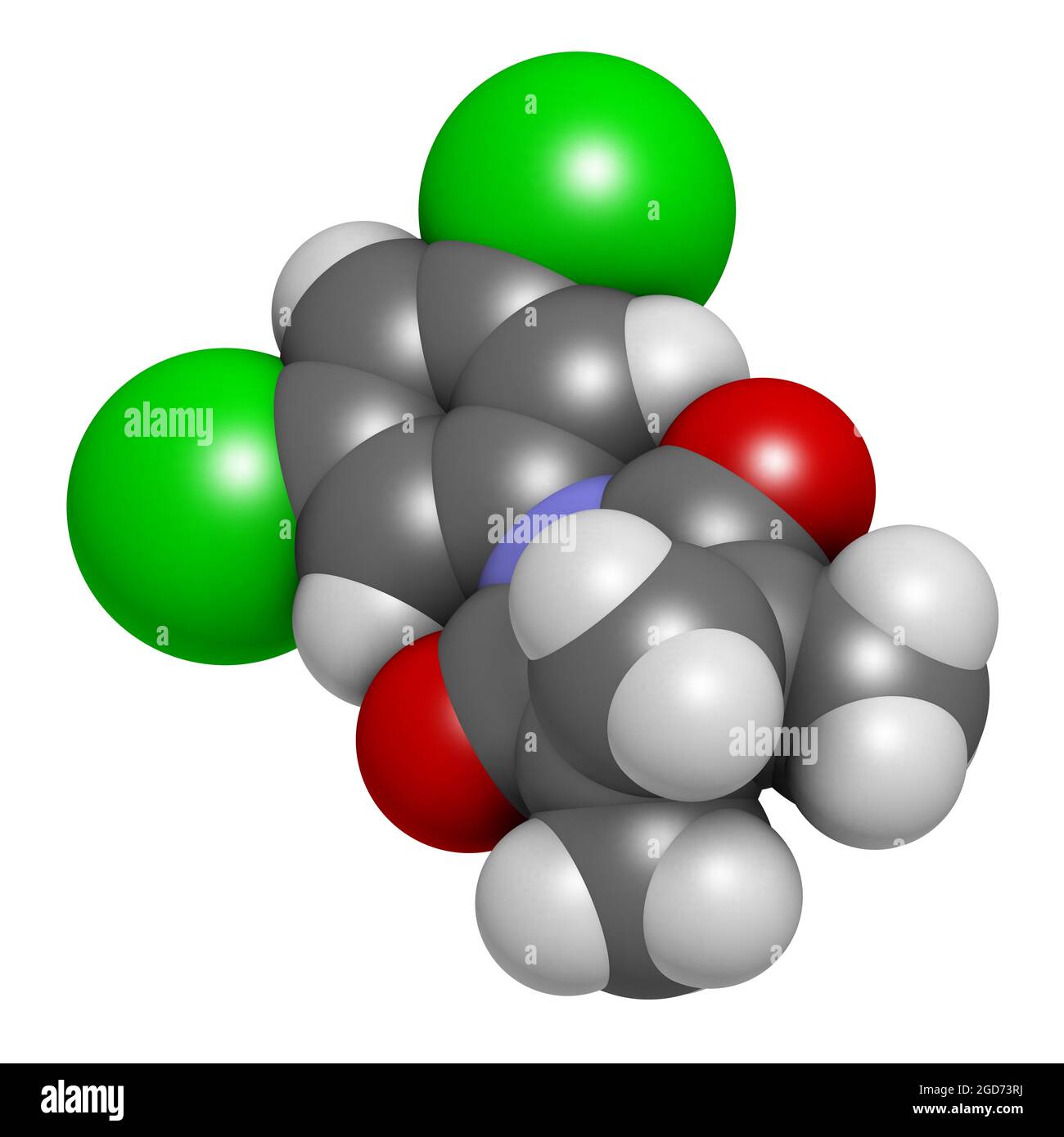 Procymidone pesticide molecule. 3D rendering Stock Photo - Alamy