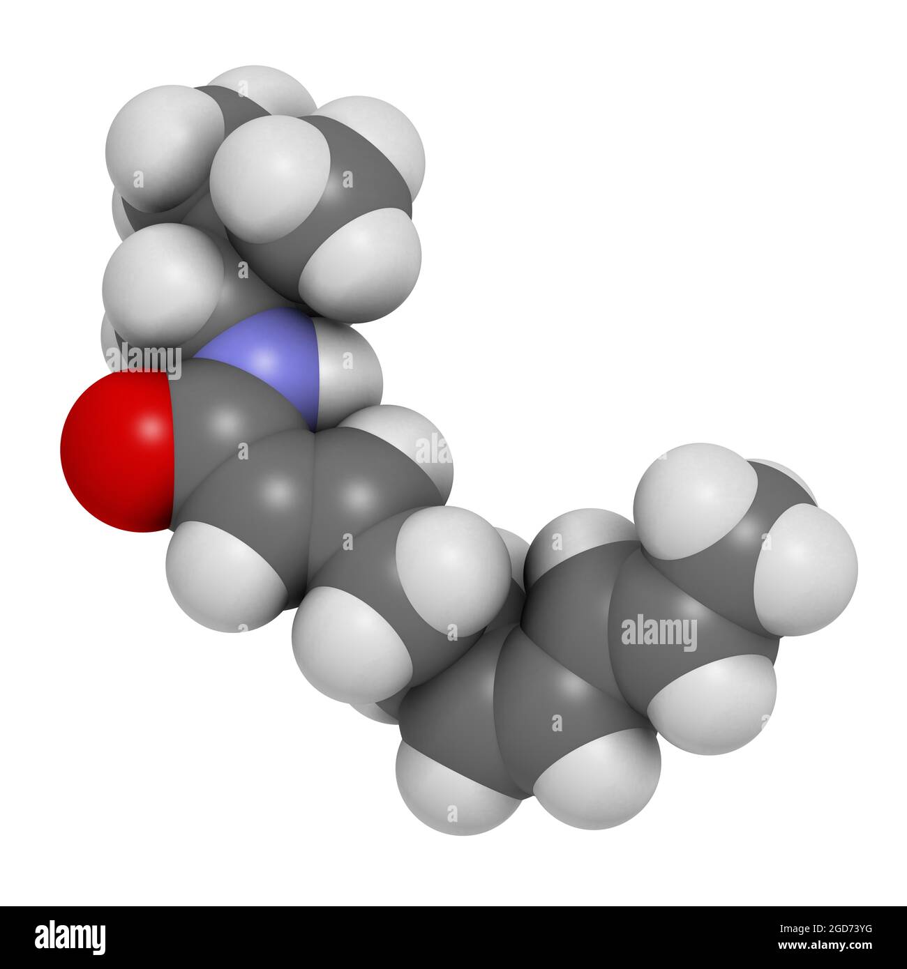 Spilanthol molecule. Local anesthetic present in Acmella oleracea ...