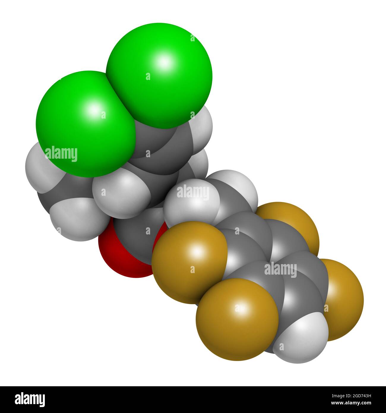 Transfluthrin insecticide molecule. 3D rendering Stock Photo - Alamy