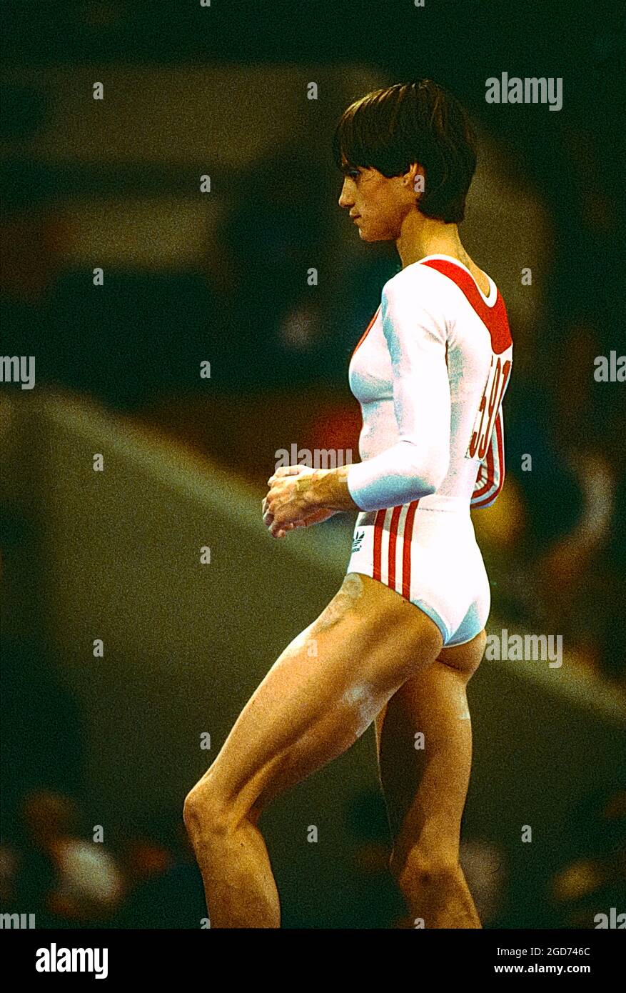 Nadia Comaneci (ROM) at the 1979 World Artistic Gymnastics ...
