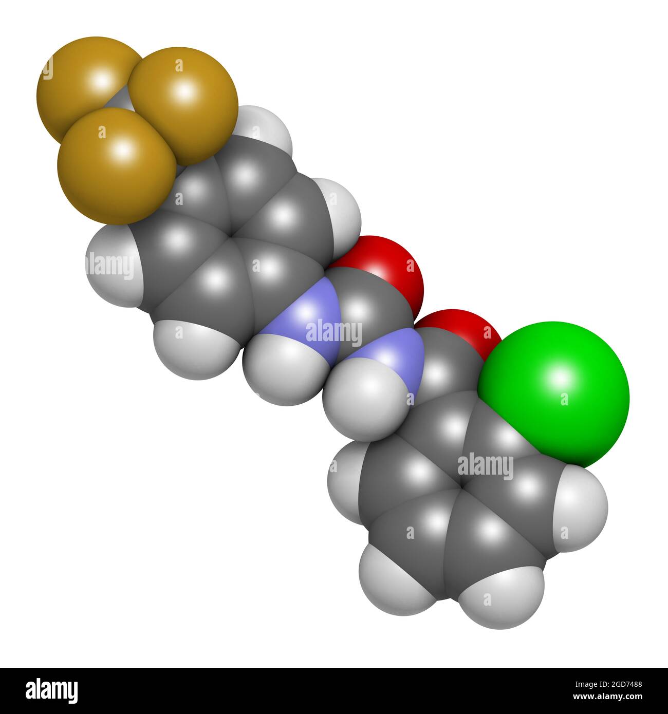 Triflumuron insecticide molecule. 3D rendering Stock Photo - Alamy