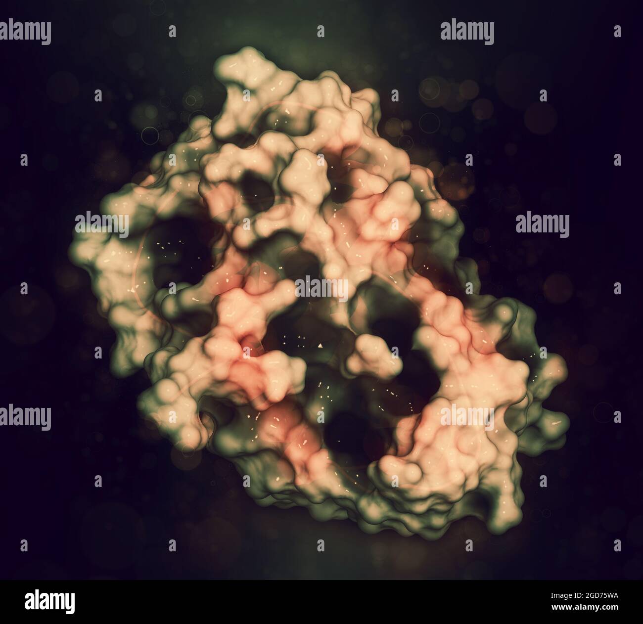 Interferon alpha 2a (IFNA2) molecule, 3D rendering Stock Photo - Alamy