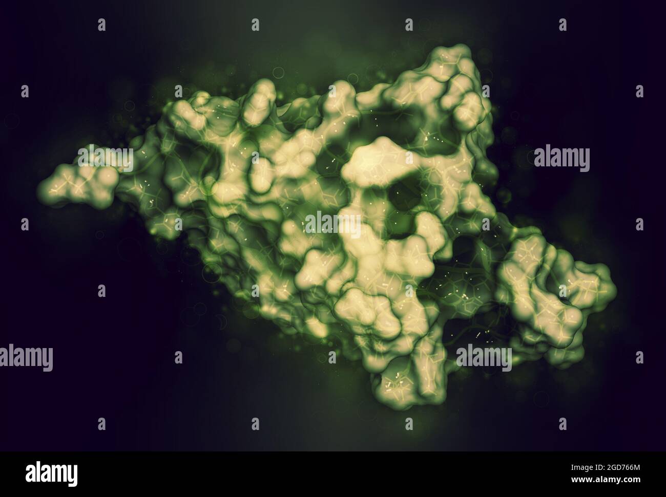 Programmed cell death 1 (PD-1, CD279) receptor protein, 3D illustration ...