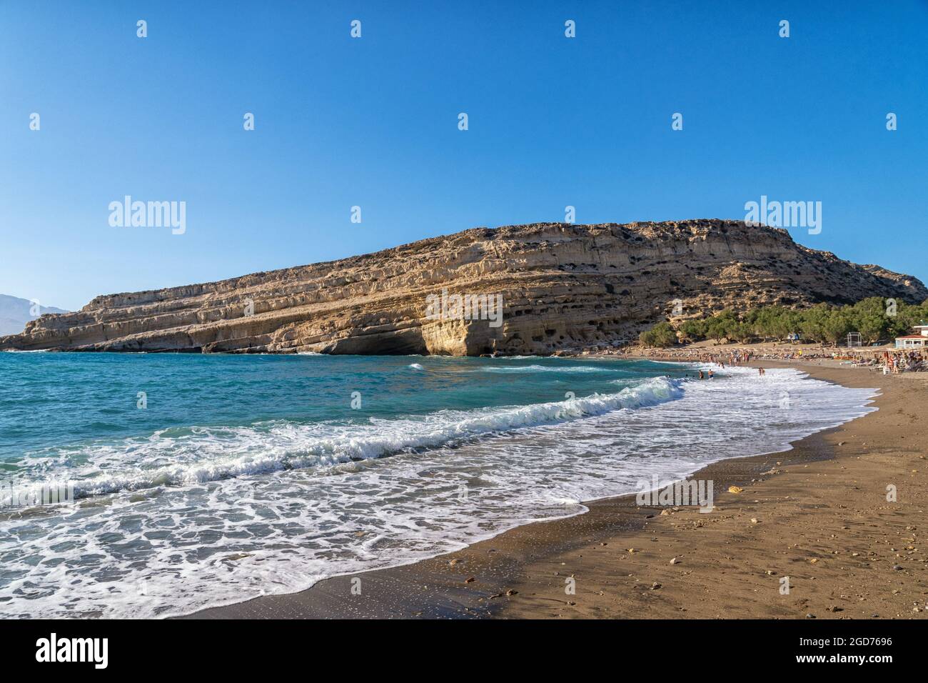 The Matala Caves on the Greek island of Crete Stock Photo - Alamy