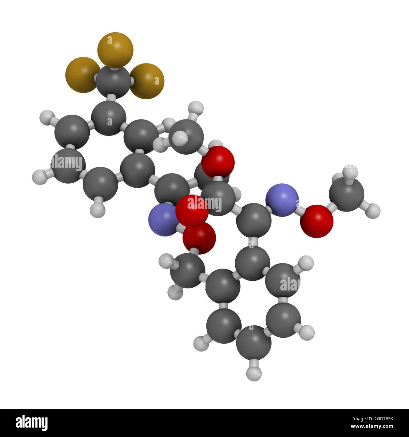 Trifloxystrobin fungicide molecule. 3D rendering Stock Photo - Alamy