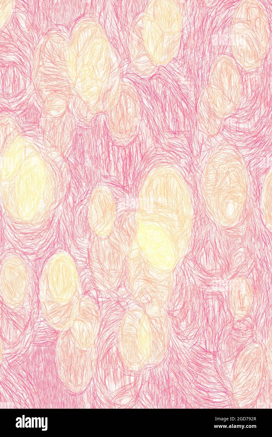 Pink hand painted backdrop background. Pencil or watercolor, abstract ...