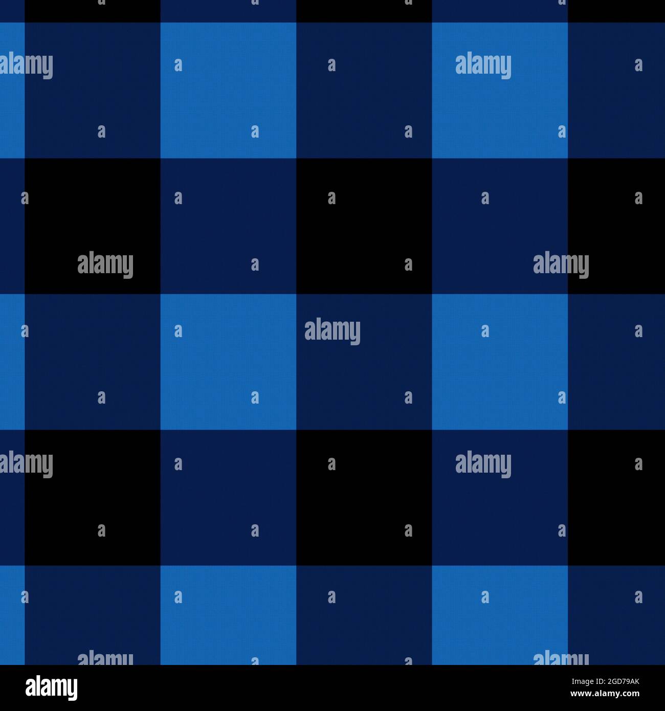 Twill blue and black buffalo plaid pattern in larger scale checkered ...