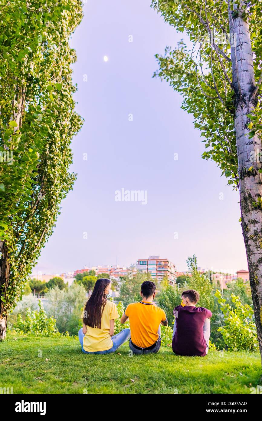 new normal friends life in coronavirus. during pandemic reopening ...