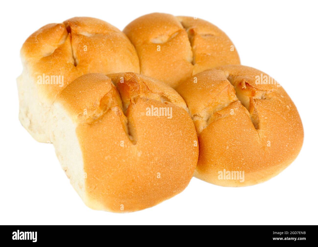 Tasty buns isolated on white Stock Photo - Alamy