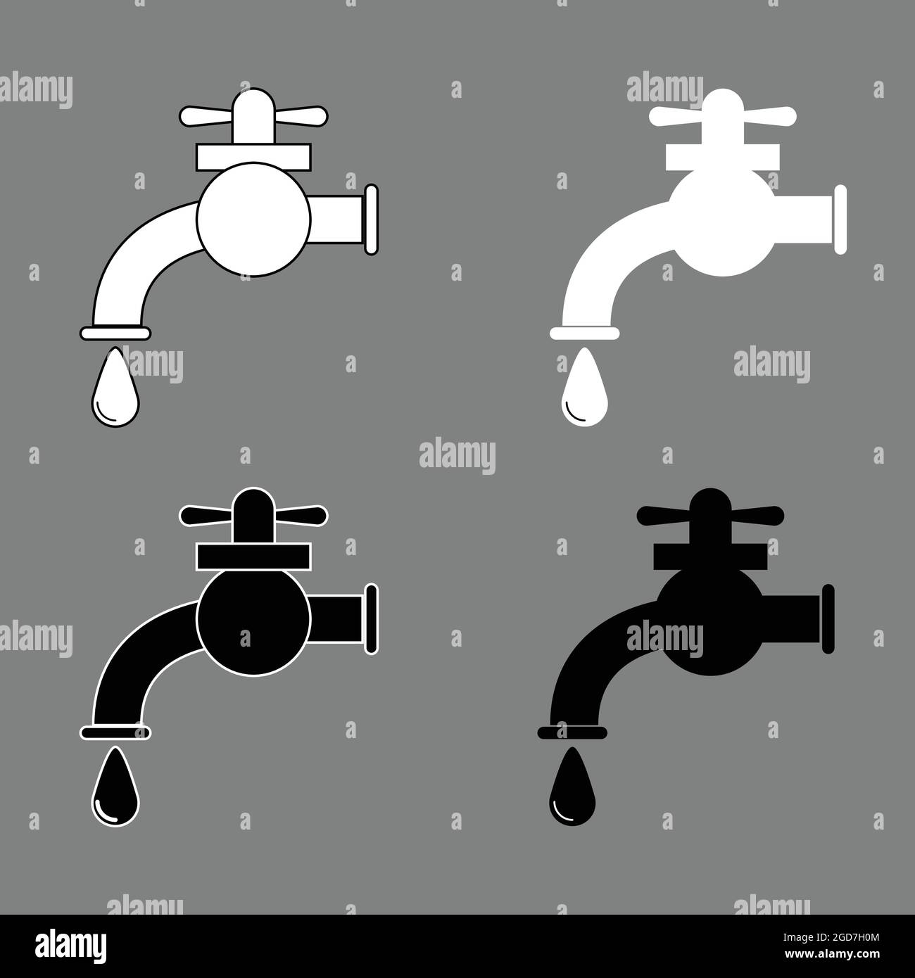 Simple outline icon water Black and White Stock Photos & Images - Alamy