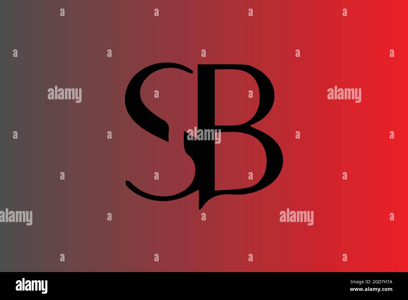S B elegant logo with initials for company -vector Stock Vector Image ...