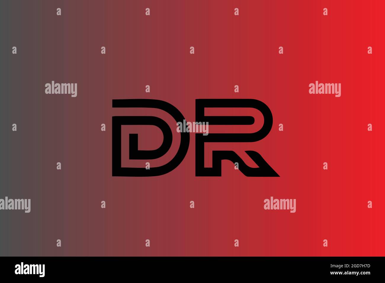 D R elegant logo with initials for company -vector Stock Vector Image ...