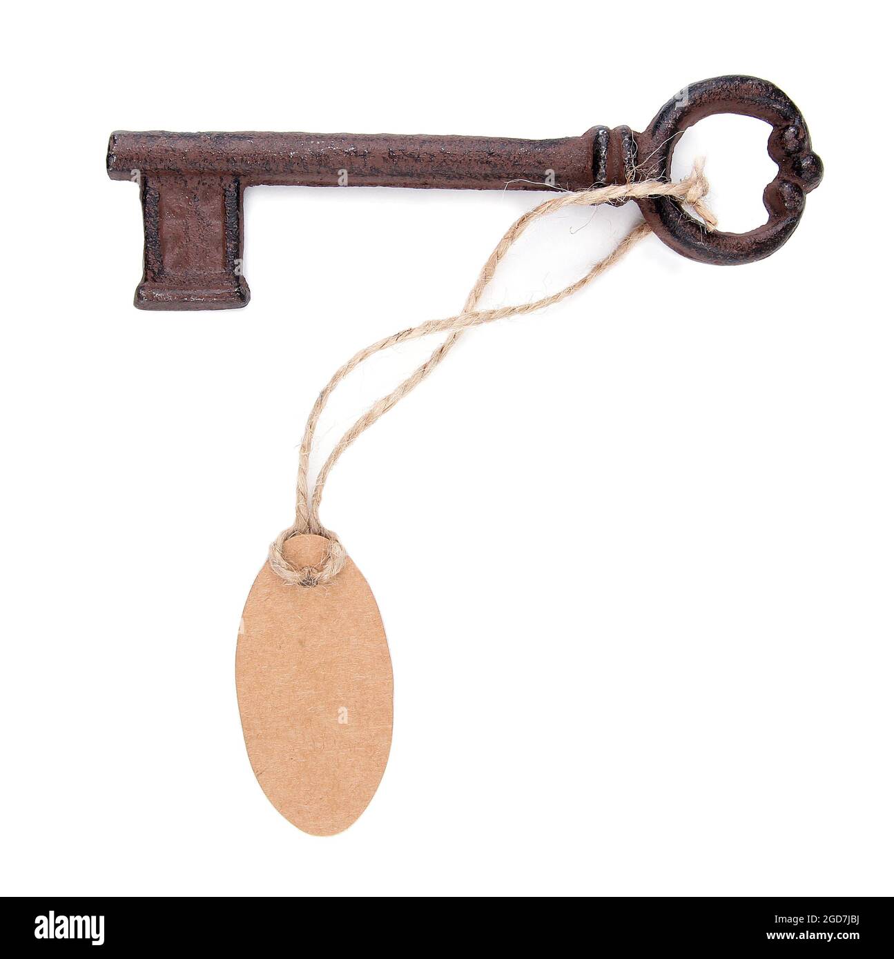 Key with empty tag, isolated on white Stock Photo - Alamy