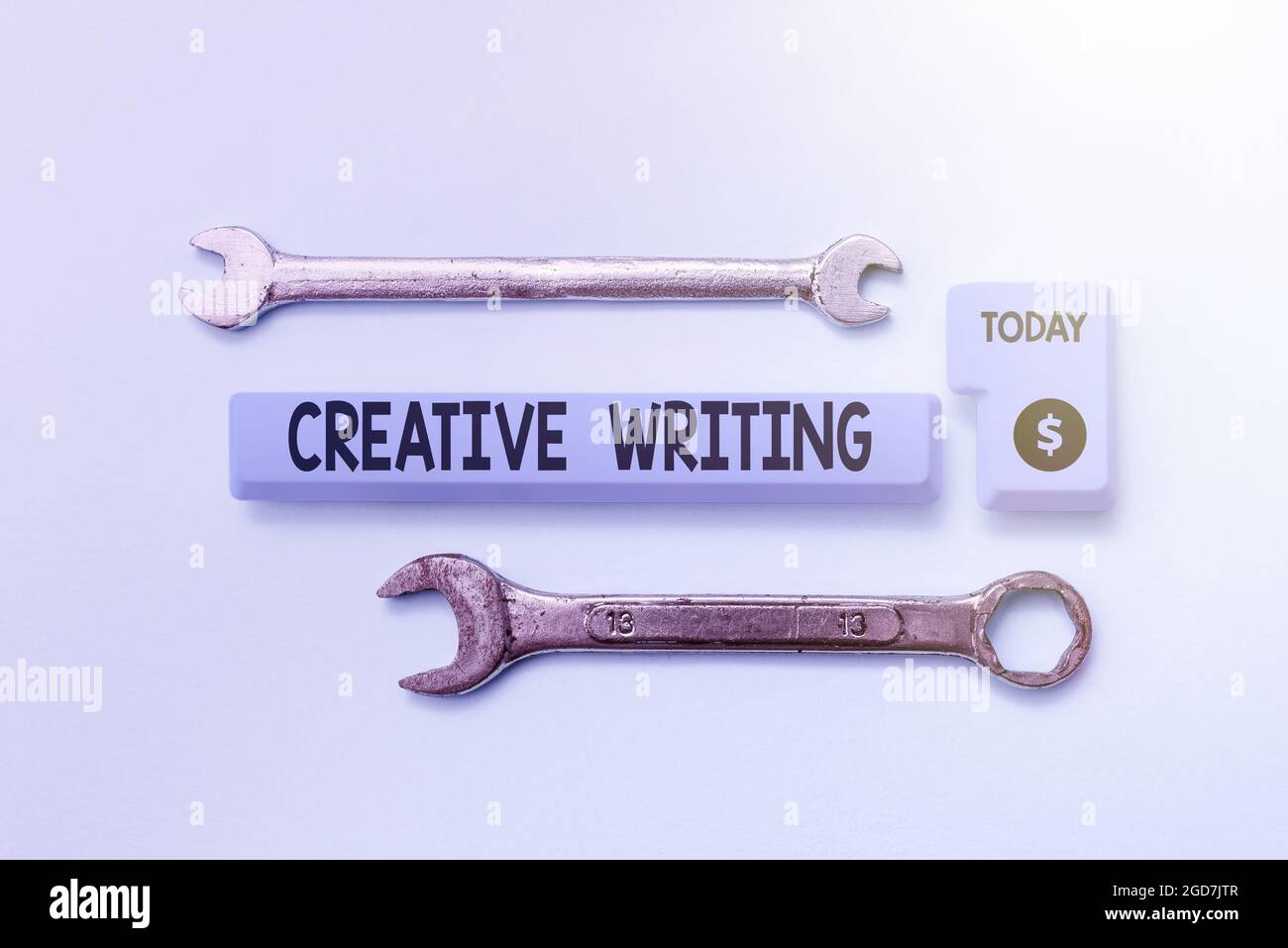 Conceptual display Creative Writing. Concept meaning fiction or poetry ...