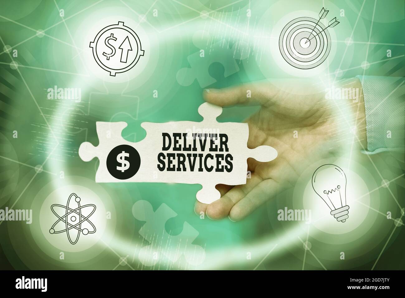 Hand writing sign Deliver Services. Word Written on the act of ...