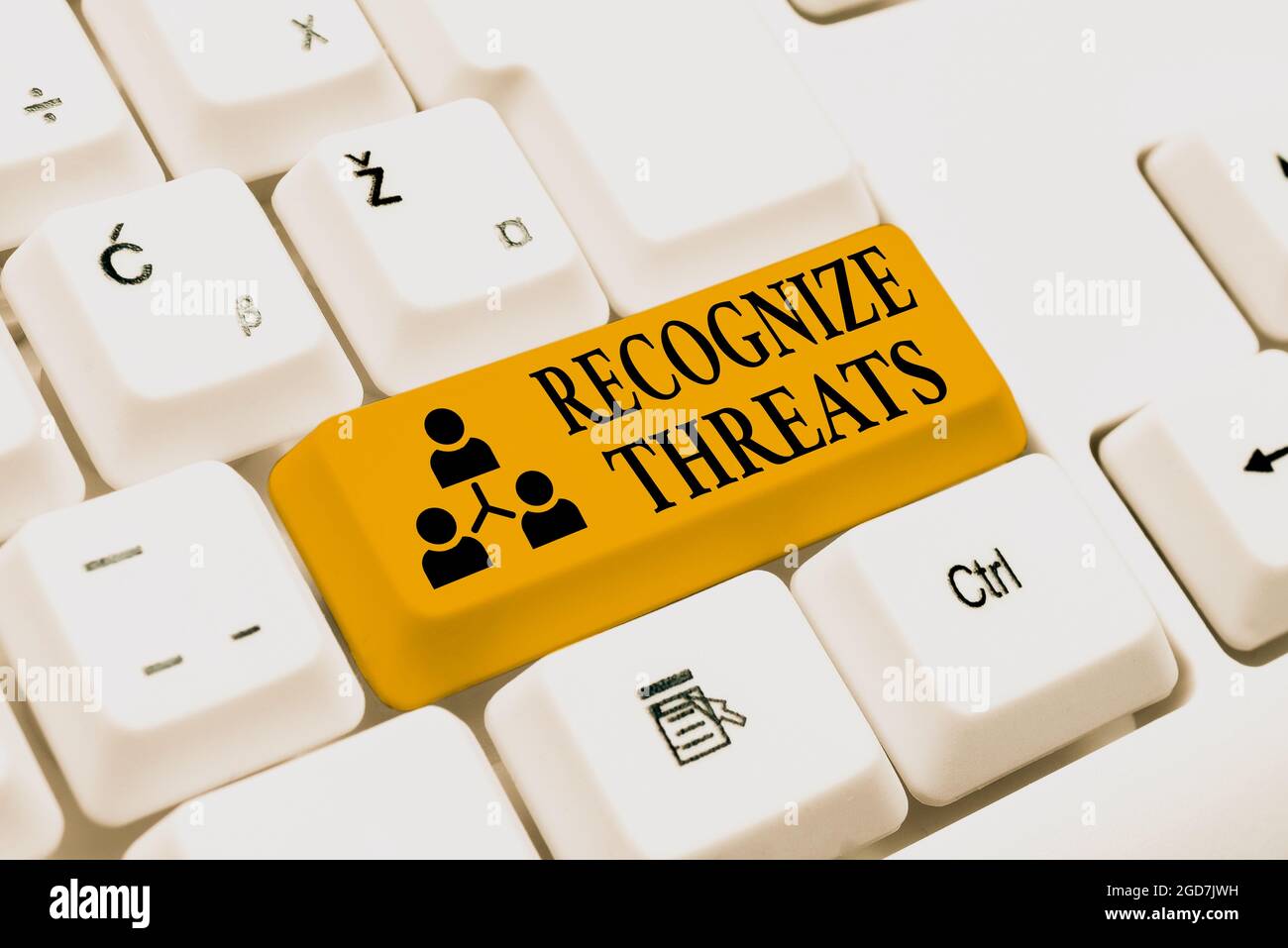 Text showing inspiration Recognize Threats. Business idea potential to ...