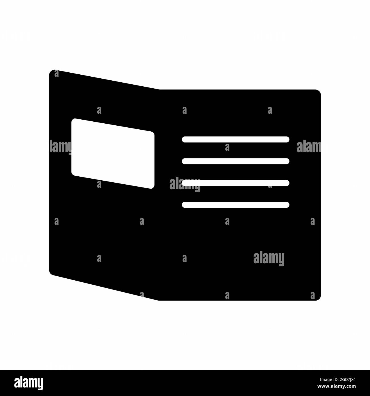 Vector Graphic of Menu Book - Black Style - simple illustration ...