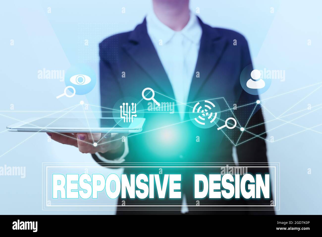 Conceptual display Responsive Design. Internet Concept web page creation that makes use of ...