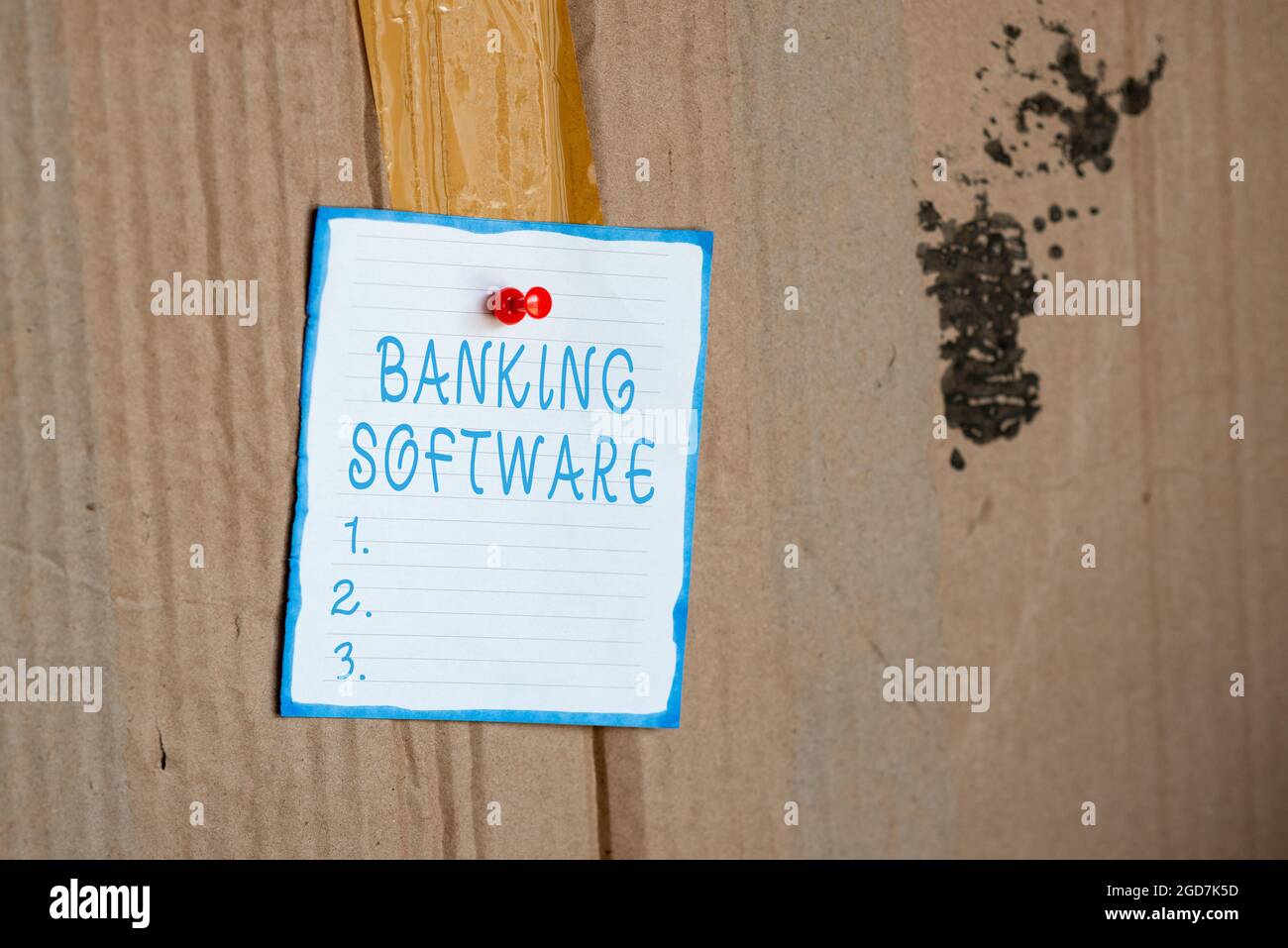 Hand writing sign Banking Software. Business concept typically refers ...