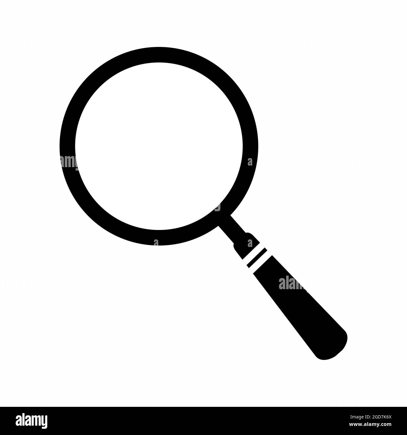 Icon Vector of Magnifier - Black Style - simple illustration. Editable ...