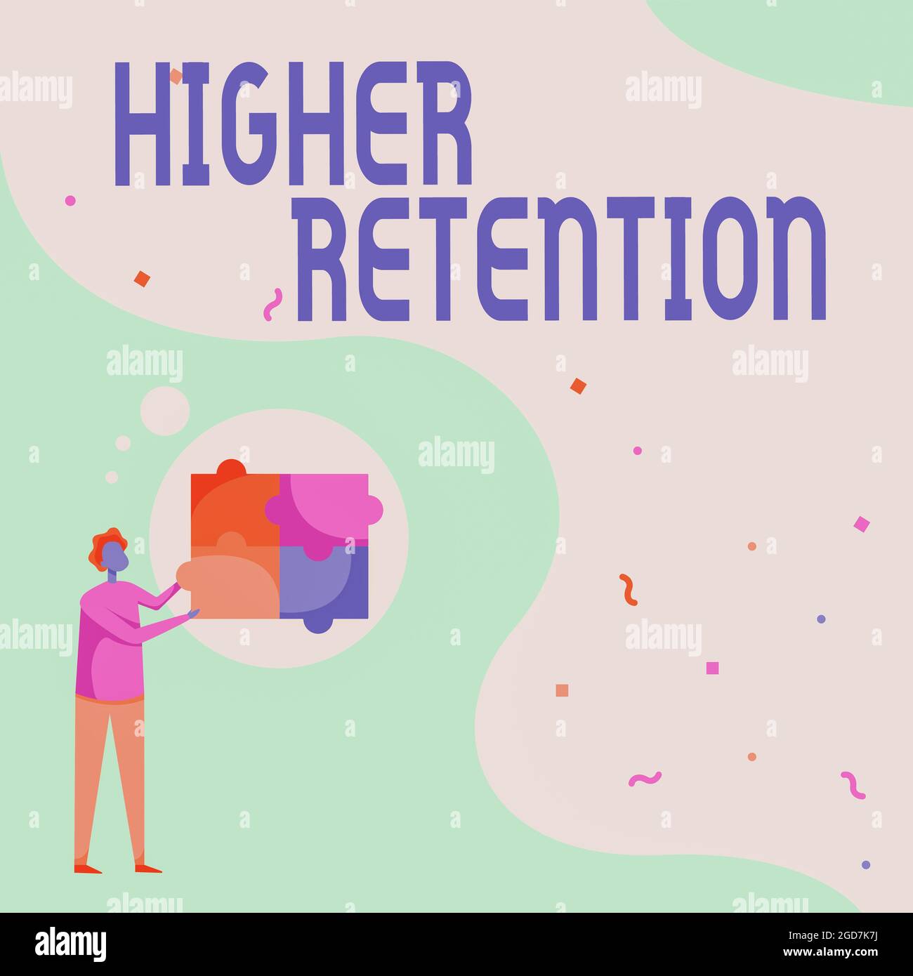 Hand writing sign Higher Retention. Business approach ability of an ...