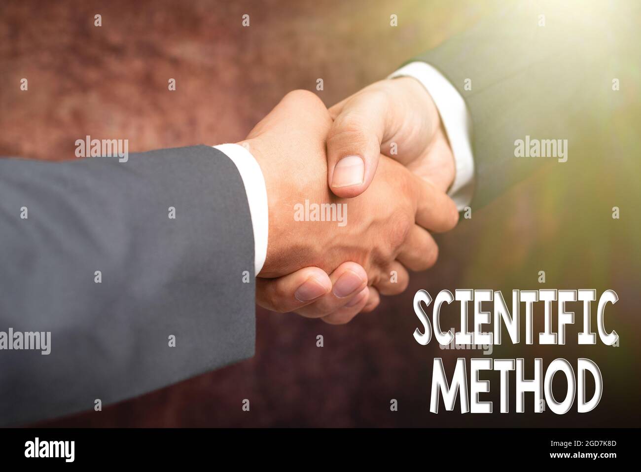 Text caption presenting Scientific Method. Conceptual photo method of ...