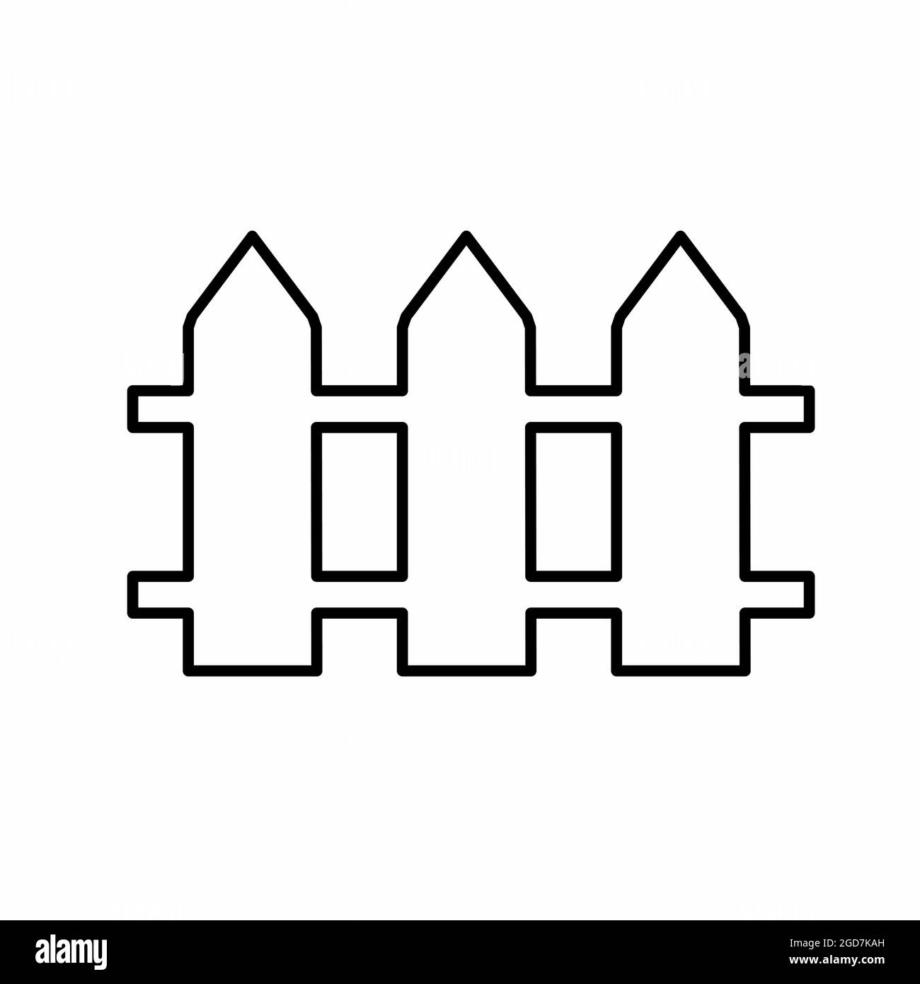 Vector Graphic of Fence - Line Style - simple illustration. Editable ...