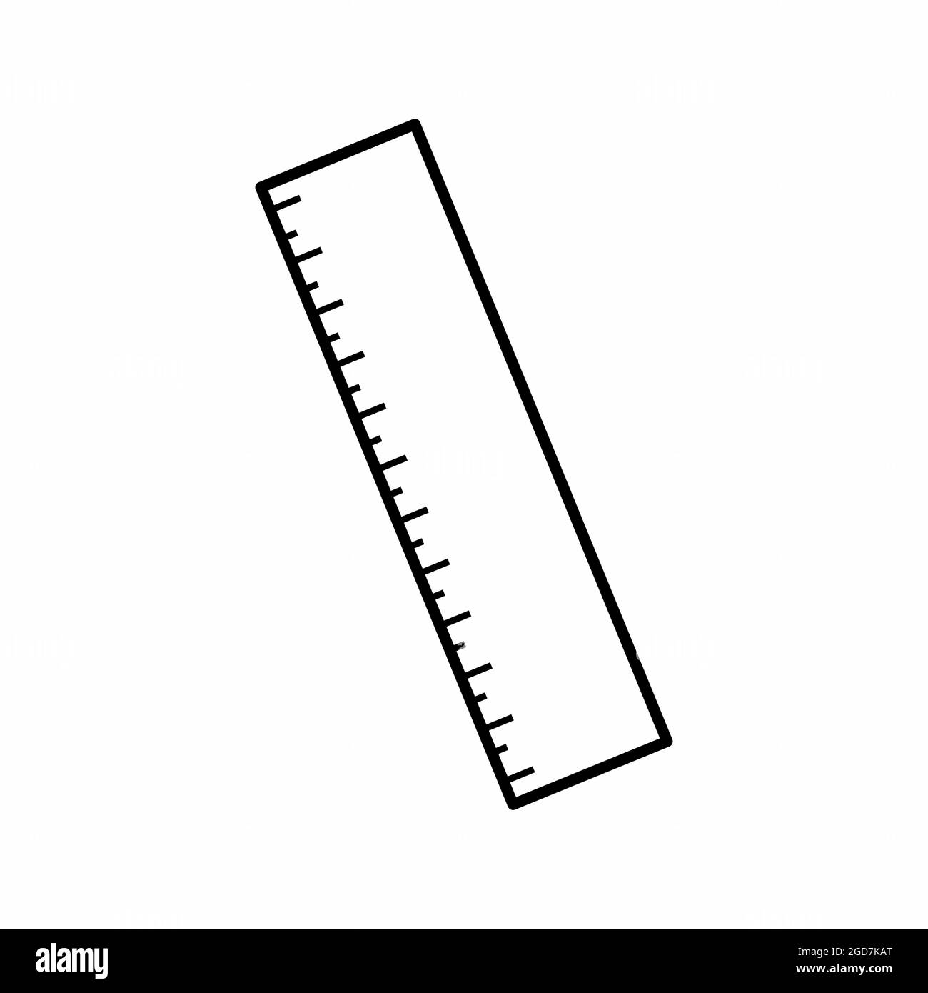 Icon Vector of Ruler - Line Style - simple illustration. Editable ...