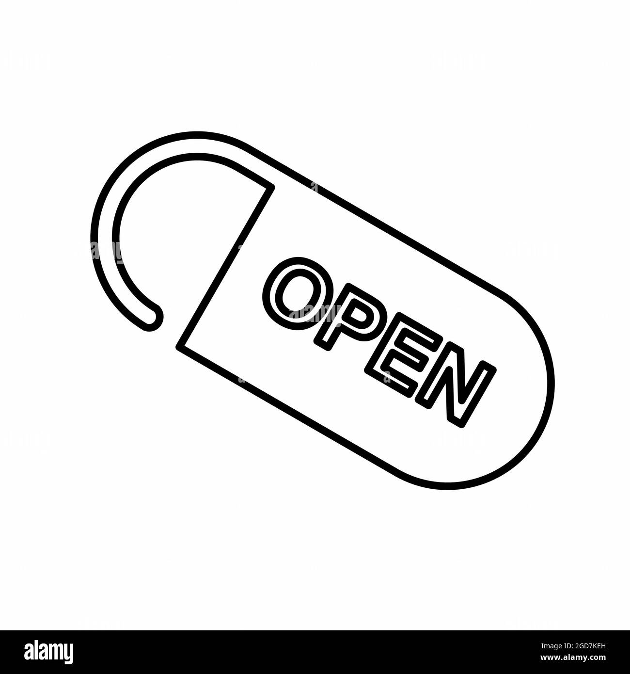 Vector Graphic of Open Tag - Line Style - simple illustration. Editable ...