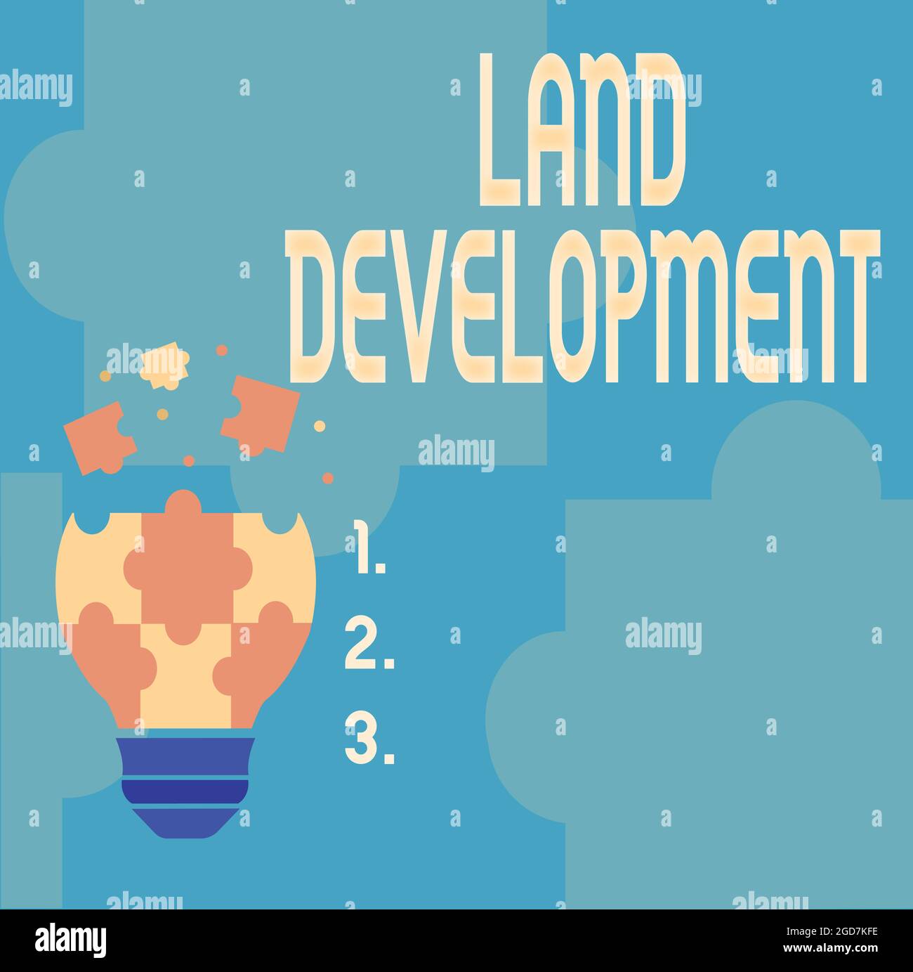 Text sign showing Land Development. Business overview process of ...