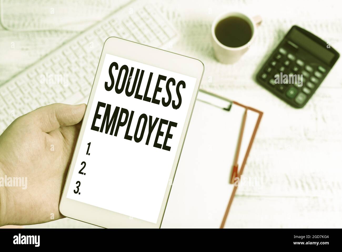 Conceptual display Soulless Employee. Conceptual photo lack human ...