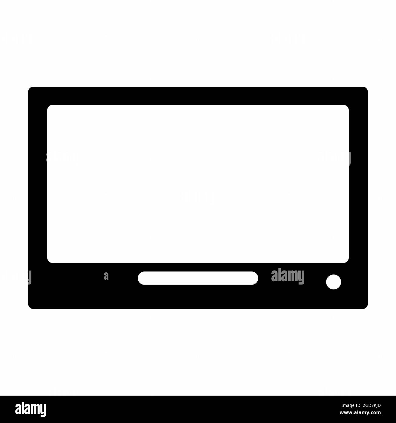 Vector Graphic of Television - Black Style - simple illustration ...