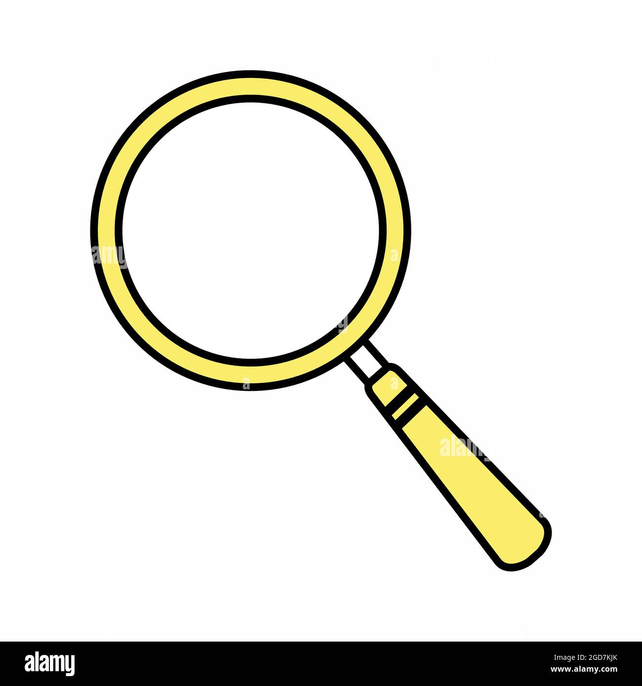 Icon Vector of Magnifier - Yellow Moon Style - simple illustration ...