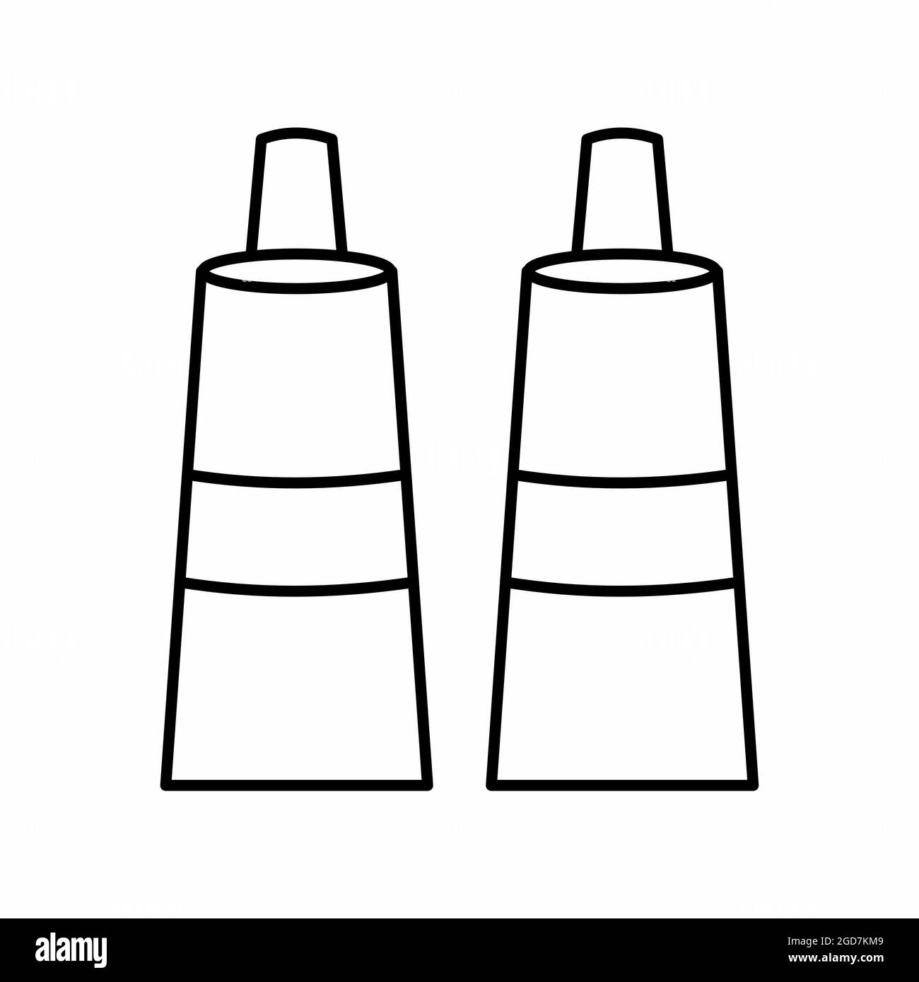 Icon Vector of Paint tubes - Line Style - simple illustration. Editable ...