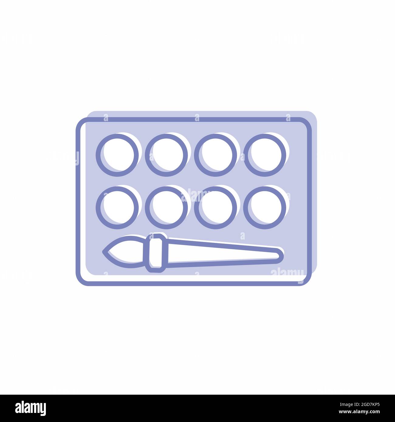 Icon Vector of Paints box - Blue Twins Style - simple illustration ...