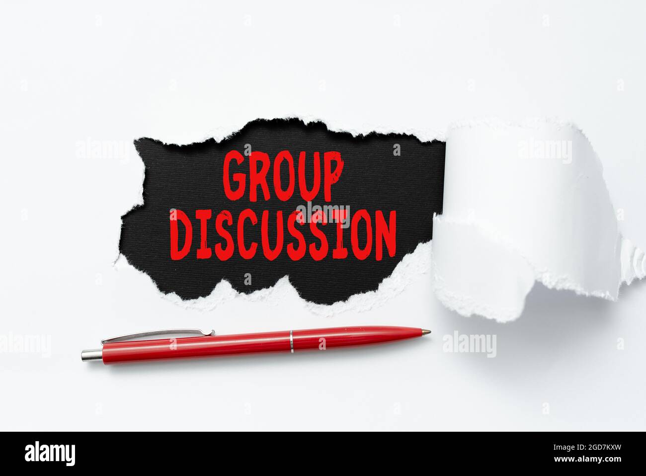 Conceptual display Group Discussion. Business overview gather either ...